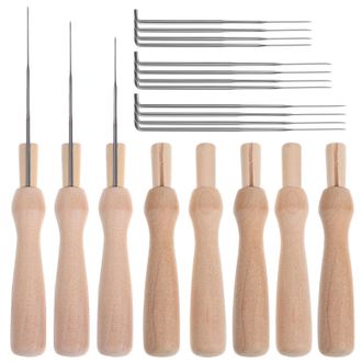 Cabilock Filznadel Set mit Holzgriff Wollfilzen Werkzeugset mit Nadeln f&uuml;r Anf&auml;nger und Profis Ergonomisch Geformte Holzgriffe Vielseitig f&uuml;r DIY Filzprojekte 
