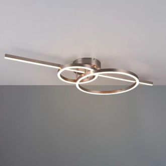 Trio Leuchten [NEUWERTIG] B-Ware Trio Lighting Led Deckenleuchte Montilla 3 Flammig Remote Nickel Deckenlampe