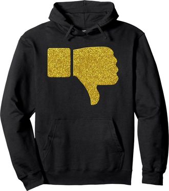 SunFrot Dislike Ablehnen, Goldener Thumbs down Vintage-Symbol Pullover Hoodie