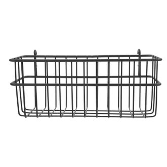 DOITOOL Lochwand Drahtk&ouml;rbe Ohne Bohren Schwarzer Eisen H&auml;ngekorb Robuster Wand Organizer F&uuml;r Garage K&uuml;che Bad Platzsparende Wandaufbewahrung Einfache Montage