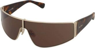 Max Mara unisex, Accessoires, Jaune, Taille: 2XS Lunettes de soleil monobloc &agrave; monture int&eacute;grale