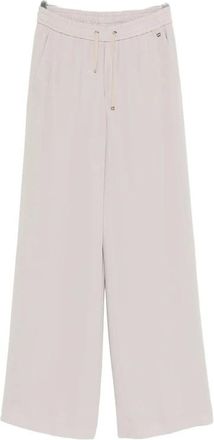 Herno Femme, Pantalons, Beige, Taille: 40 FR Pantalon Large en Satin