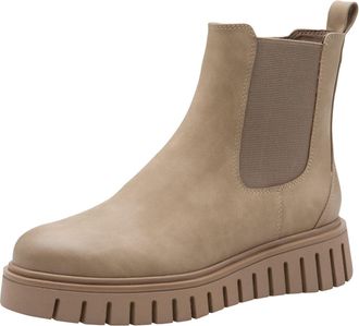 Marco Tozzi Damen Chelsea Boots zum Schlupfen Plateau, Braun (Taupe), 40 EU