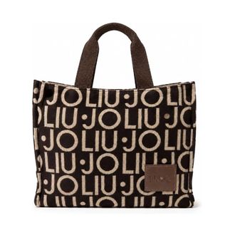 Liu Jo Tote Logo Allover L - Femme - Sacs - Brun - Taille: ONE Size