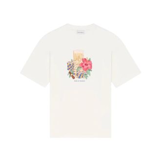 Dr&ocirc;le de Monsieur T-Shirt Hibiscus Club - - Tops - Herren - Wei&szlig; - XL