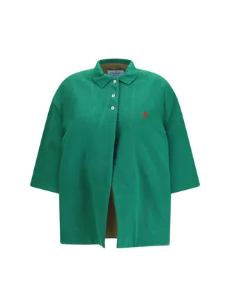 Prada Womens Pique Jacket Green-Camouflage Polyethylene Green/camouflage