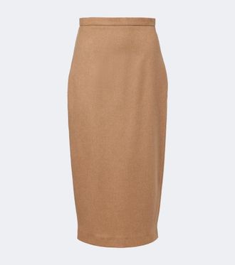 Max Mara Jupe midi en poil de chameau