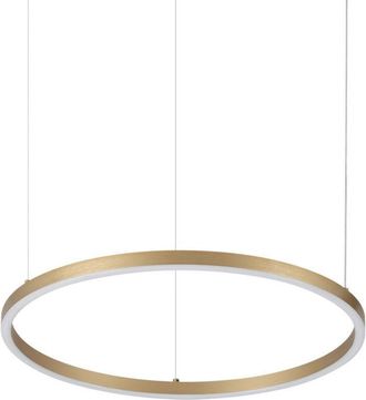 Ideal Lux Ideal Lux ORACLE SLIM Suspension LED ronde int&eacute;gr&eacute;e 50 cm, 3000 K, laiton, 3250 lm, non dimmable