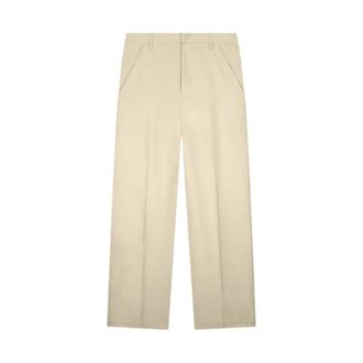 Dondup Weite Twillhose aus Viskose und Leinen - - Trousers - Damen - Beige - W30