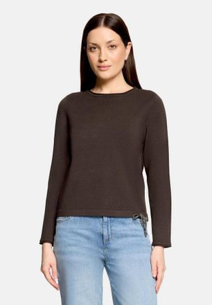 Cartoon Strickpullover Damen mit Rundhalsausschnitt (1-tlg)
