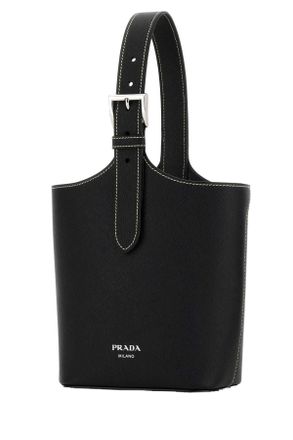 Prada Womens Black Leather Shoulder Bag Nero Borse A Mano