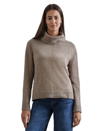 Street One Damen A302786 Rollkragen Sweater, Mocha Beige Mel., 36 EU
