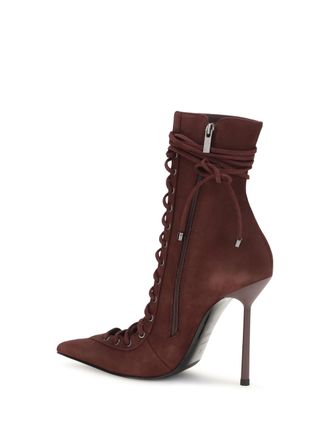 Le Silla Womens Ankle Boots Colette Cherry Calf Leather