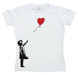 Hybris T-Shirt Girl With Balloon Girly T-Shirt