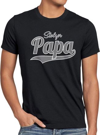 style3 Stolzer Papa Herren T-Shirt Vater Dad Spruchshirt Funshirt, Gr&ouml;&szlig;e:XL, Farbe:Schwarz