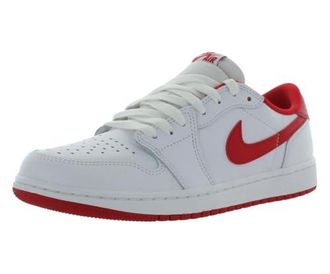 Nike Jordan Air Jordan 1 Low OG Chaussures, Blanc/rouge universitaire/blanc, 44.5 EU