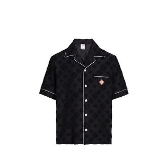 Casablanca Chemise jacquard droite monogramm&eacute;