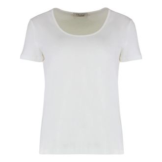 Max Mara Besticktes Jersey-T-Shirt - - Tops - Damen - Beige - M