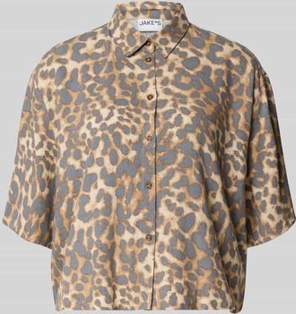 Jake*s Casual Bluse mit Kentkragen und Knopfleiste