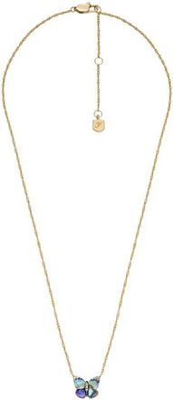 Fossil Damen Edelstahl mit Karabinerverschluss Schmetterlings-Anhänger Halskette