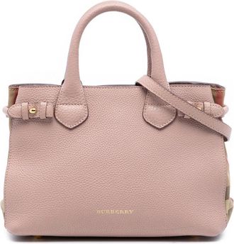 Burberry Hobo Bags - Small Calfskin and House Check Banner Satchel - Gr. unisize - in Gold - f&uuml;r Damen