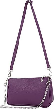 modamoda.de T237 - Sac bandoulière petit en cuir italien, lilas, s