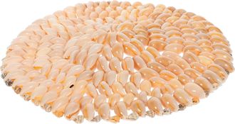 Valiclud Rustikaler Muschel Untersetzer Hitzebeständiges Tischset für Kaffee und Tee Dekoratives Küchendeko Accessoire Handgefertigter Natürlicher Getränkeschu