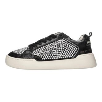 Monoway Lederschuhe mit Strasssteinen - - Shoes - Damen - Schwarzk - 38 EU
