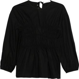 Cecilie Bahnsen long sleeve stitch top - Schwarz