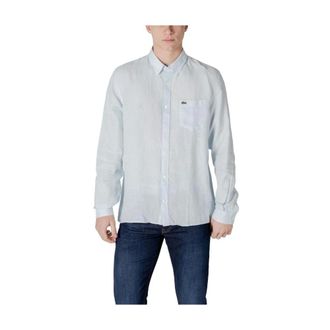 Lacoste Homme, Chemises, Bleu, Taille: XL Chemise boutonn&eacute;e en lin