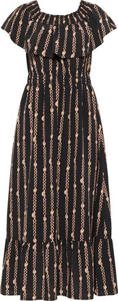 Faina Maxikleid mit Allover-Print Damen schwarz