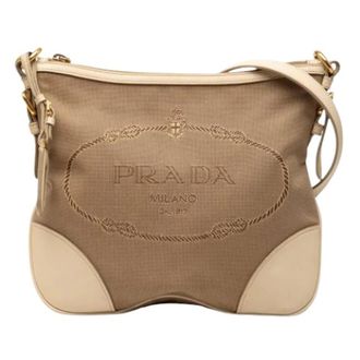 Prada Pre-owned Canvas Crossbody Bag - - Pre-owned - Damen - Braun - ONE SIZE