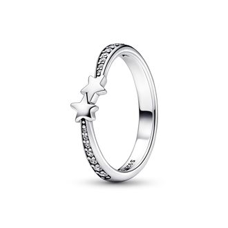 Pandora Sternschnuppen Funkelnder Ring aus Sterling-Silber mit Cubic Zirkonia Steinen verziert, Moments Collection, Gr&ouml;&szlig;e: 54, 192365C01-54