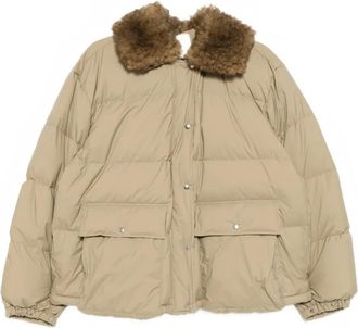 JNBY veste à col en peau lainée - Tons neutres