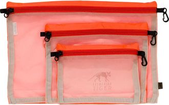 Tasmanian Tiger TT Mesh Pocket Set Rucksack Organizer Zusatz-Taschen in 3 Größen (Neon Orange)