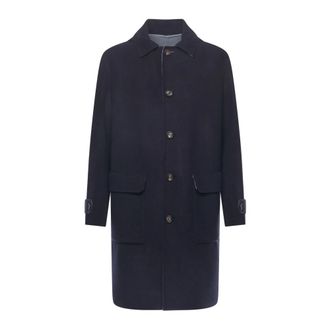 Eleventy Einreiher-Mantel - - Coats - Herren - Blau - XL