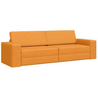 vidaXL Bodensofa-Bett Dunkelgelb 245 x 78 x 77 cm Stoff Vidaxl