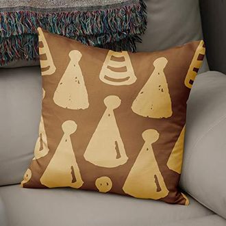 Bonamaison Le Jardin du Lin Kissen Zierkissenbezug Kissenbezug, Brauntöne Dekoration, Für Zuhause Autos Büro Sofa Wohnzimmer Couch Schlafzimmer Dekor, 50x50 Cm -