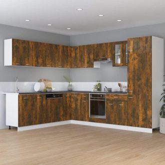 vidaXL Vidaxl - Armoire de plancher &agrave; tiroir Ch&ecirc;ne fum&eacute; 60x46x81,5 cm