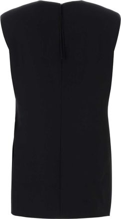 Carven Wool with Silk Lining Sleeveless Sweater - Black