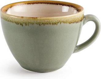 Olympia Kiln Moos Cappuccino-Tassen-Set 230 ml/8 oz (6 St&uuml;ck), Moosgr&uuml;n, Porzellan - Passend f&uuml;r Untertassen: GP331,GP347, GP363, GP479 - Sp&uuml;lmaschinen- & Mik