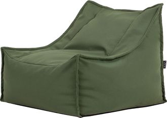 Icon Brand Alto Sitzsack Sessel für Erwachsene, Khakigrün, Olefin Stoff für Drinnen und Draußen, Riesen Sitzsack mit Füllung, Bequemer Sessel, Garten, Terrasse, 