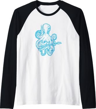 Seembo Octopus spielt Gitarre Rock Gitarrist Lustiger Musiker Raglan