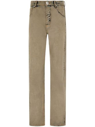 Ferragamo pantalon en coton à patch logo - Tons neutres