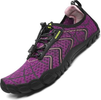 Saguaro Sommer Unisex Badeschuhe Herren Schnell Trocknend Fitnessschuhe Damen Barfussschuhe Dicke Sohle Hellviolett Gr.41