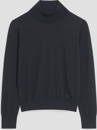 Gerard Darel Col roul&eacute; en laine m&eacute;rinos fine - RAMA - Noir