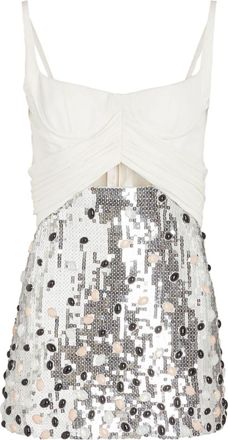 Giambattista Valli Minikleid mit Pailletten - Wei&szlig;