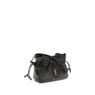 Saint Laurent Womens Black Lamb Ovis Aries Shoulder Bag