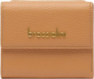 Braccialini Femme, Accessoires, Beige, Taille: ONE Size Petit porte-monnaie en cuir