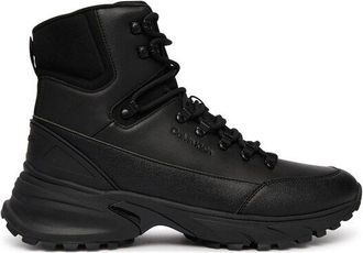 Calvin Klein Schn&uuml;rstiefeletten Hike Runner Mid Laceup Lth HM0HM02323 Schwarz